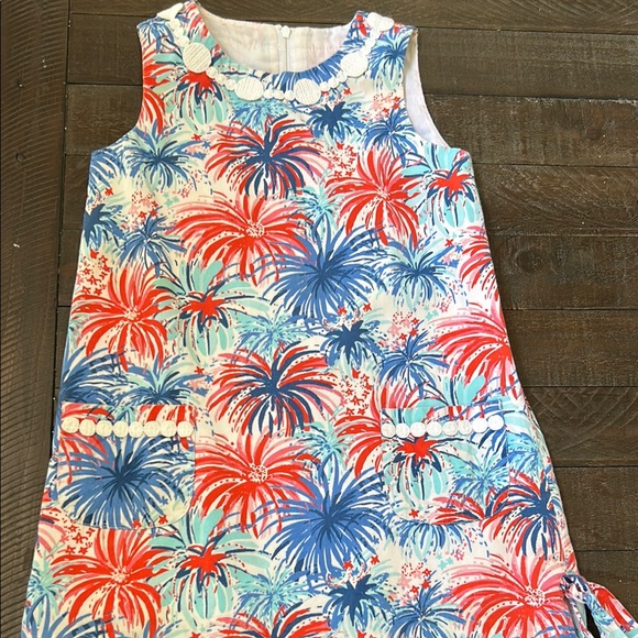 Lilly Pulitzer | Dresses | Lilly Pulitzer Red And Blue Fireworks Shift ...